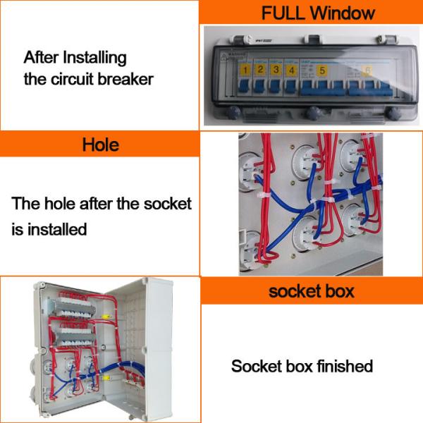 Combined Industrial Socket IP66 32A Weatherproof Distribution Box