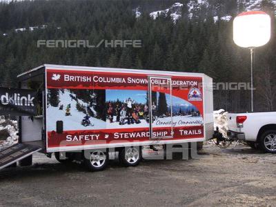 중국 DC 24V 배터리 위의 3각 주도하는 풍선기구 빛 200w 400w를 과장하는 본인 판매용