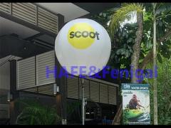 600W PVC Tripod Pearl Balloon Lamp 90cm Advertising Decoration Model, Exhibition Event Lighting Guide Two-in-One