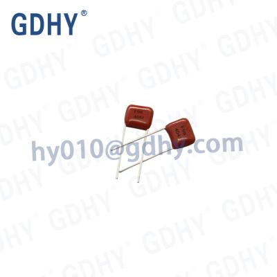 China Subminiature Metallized Polyester Capacitor Cl21x MEF 0.22uf 100v/63v P7.5 for sale