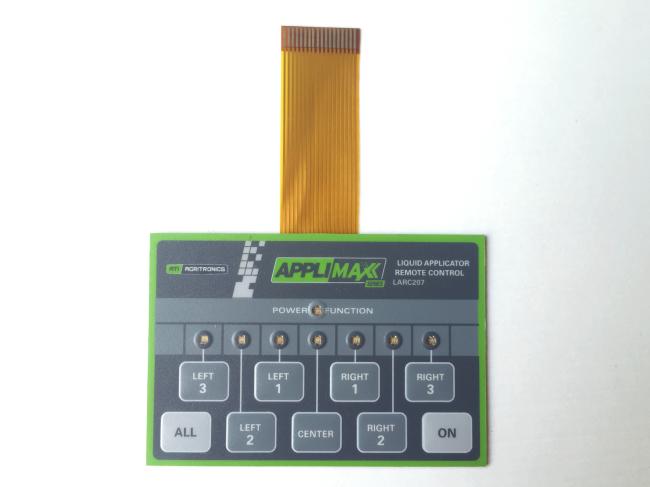 Medical membrane switch with transparent LCD window