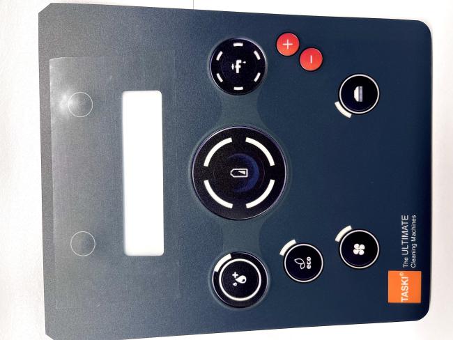 Electronic membrane switch graphic overlay sample
