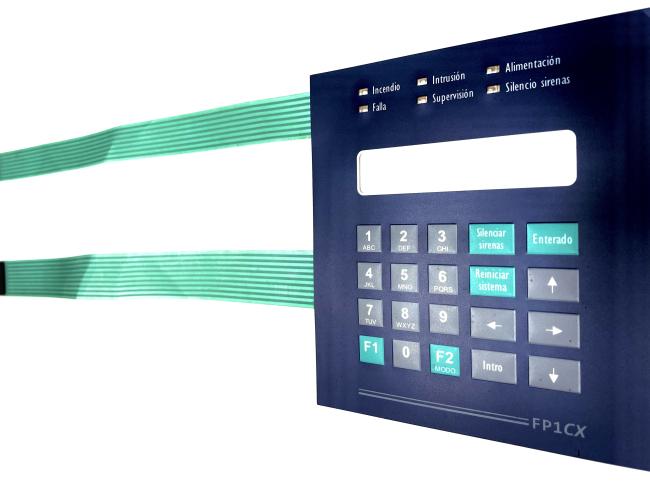 Embedded flexible tactile membrane switch with automatic printing matrix