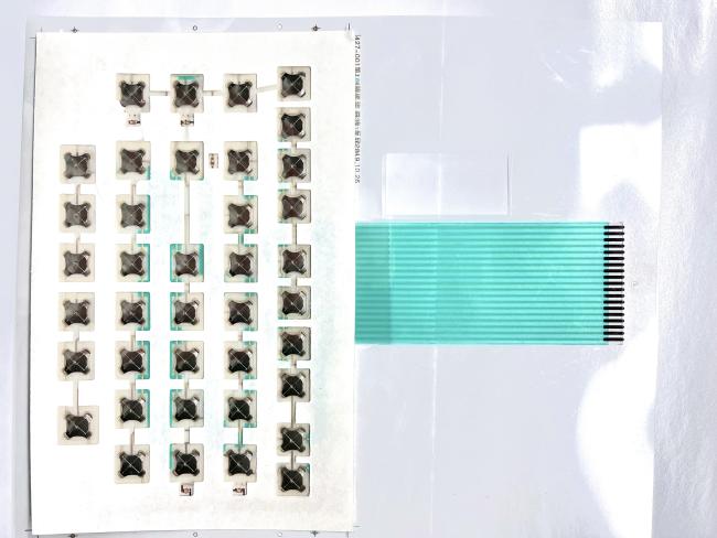 Industrial membrane switch with LED backlighting