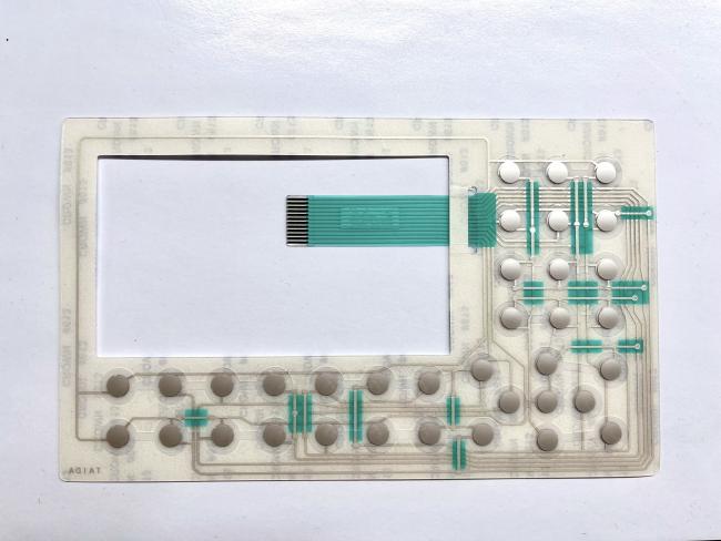 Close-up of membrane switch surface