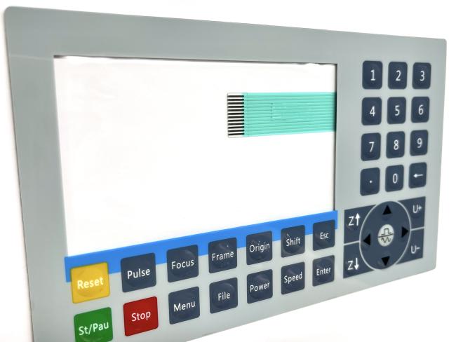 Membrane switch sample with embossed keys