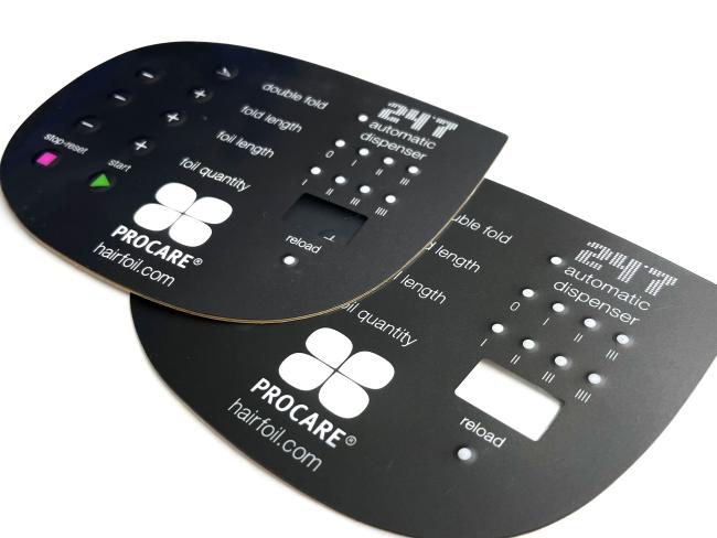 Detailed view of membrane switch layers