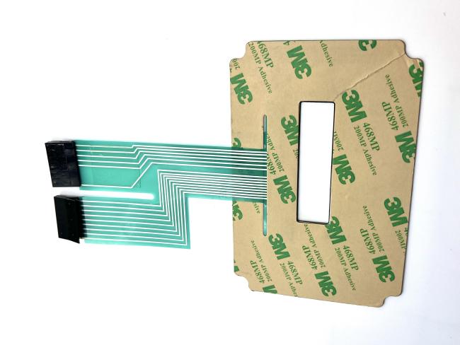 Custom membrane switch panel close-up view