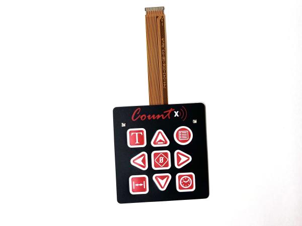 Quality Velvet Texture Backlit Membrane Switch Membrane Keypad 1.0MM Pitch With Perimeter Emboss Keys for sale