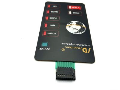 중국 평면 버튼 LED 막 스위치 반 투명 2.54MM 하우징 판매용