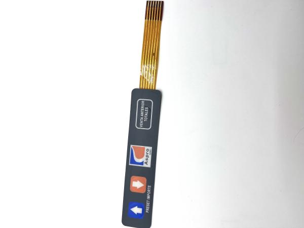 Quality Full Printing Mini Custom Membrane Switch Panel 1.25MM Pitch With Milky LED Window Display for sale