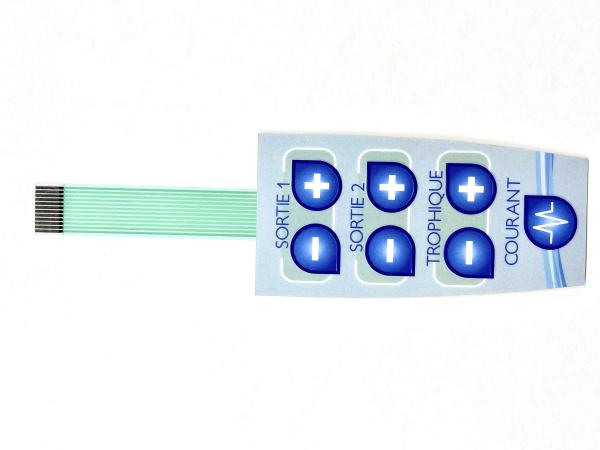 Quality Durable Membrane Panel Switch Digital Printed Overlays Waterproof For Magnetic Therapy Device for sale