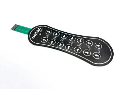 中国 電気プッシュボタンメンブレンスイッチキーパッドメンブレンスイッチプロフェッショナル、フレキシブルケーブル付き 販売のため