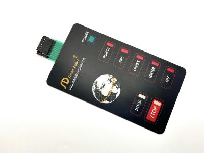 China Polyester Flat Membrane Switch Lightweight 0.125mm Thickness With LED Back Light for sale