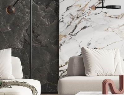Cina anni Grey Polished Slate Marble Slab della scrofa giovane delle mattonelle della porcellana lustrati 12mm 1600*2700mm in vendita