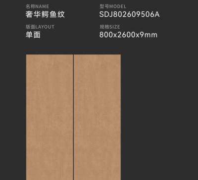 China 800*2600mm Chapa de porcelana vidrada em cinza com resistência ao gelo à venda
