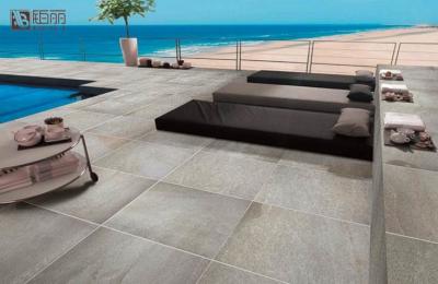 China Grey Stone Look Porcelain Tile / Stone Effect Porcelain Floor Tiles Anti Bacterial for sale