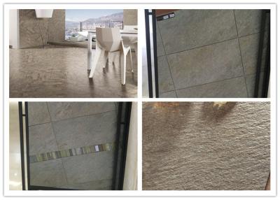 China Glazed Sandstone Ceramic Floor Tiles Concave Convex Pattern Surface Treat for sale