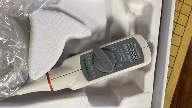 Sonoscape A5 C352 curved array ultrasound probe side view