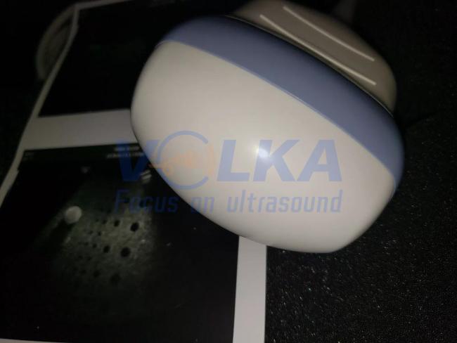 GE Voluson RAB6-RS 3D/4D ultrasound probe showing curved array transducer design