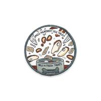 China Custom 2.5 Inch Rayon Woven Patch Label with Merrowed Border for Jackets for sale