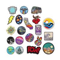 China Custom Embroidered Woven Patch Label Sew On Applique Polyester Rayon Thread 170-180C Iron On for sale
