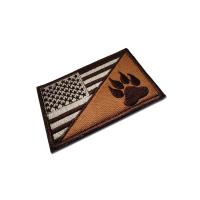 China Full Embroidered Hat Patches Polyester Threads Military Hook Backing 100 Pcs Min for sale
