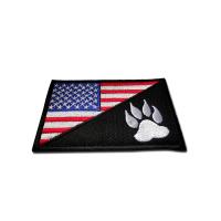 China Custom Embroidered US Flag Patch 2x3 Inch Hook Backing Military Army Patch for sale
