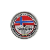China Custom Woven Flag Patch with Merrowed Border Hook and Loop Backing 12 Inch Max Size for sale