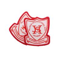 China Custom Woven Badges for Academy Uniforms 12 Inch Iron On Patch Polyester for sale