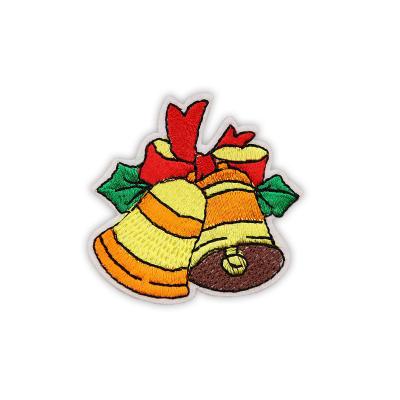 Cina Merry Christmas 3D PVC Patches Embroidered Merrowed Cut Border in vendita