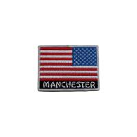 China Custom 3.5 Inch Velcro USA Flag Patch Embroidered Badge Any Shape Size Acceptable for sale