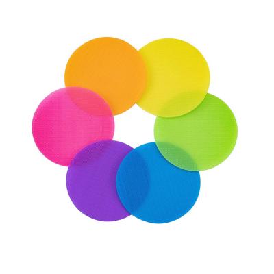 China DANSKY Customized Colorful Carpet Marker Sitting Spot Die Cut Hook and Loop Dot Carpet Marker for sale