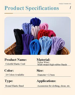 China Custom Thick Elastic Band - Heavy Stretch Black Thick Rubber Rope Round Elastic Cord for Recliner & Sewing Accessories for sale