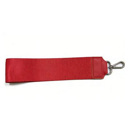 China DANSKY Custom Woven Polyester Webbing Keychain Carabiner Hook Wrist Lanyard Keychain Outdoor Short Bag Keychains for sale
