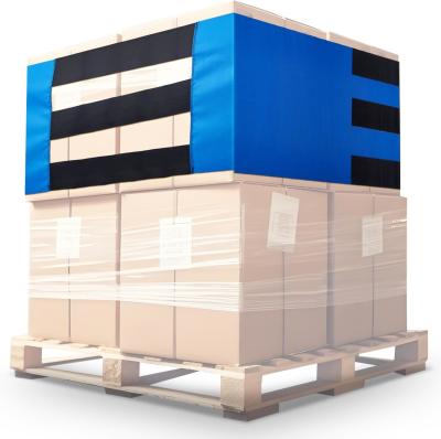 China DANSKY Custom Size Hook and Loop Reusable Pallet Stretch Storage Wrap Strap Pallet Cargo Straps Reusable Black Pallet Wrap for sale