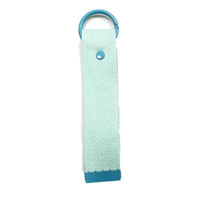 China DANSKY Custom Keychain DIY Heat Transfer Label Iron on Patch Embroidery Wrist Strap Jet Tag Custom Canvas Keyring Keychain for sale