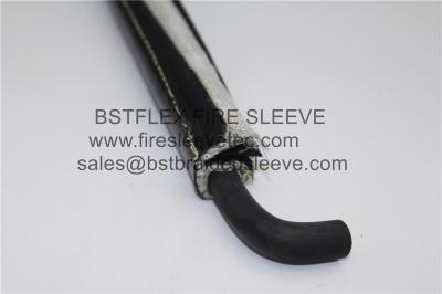China Fire Resistant Sleeve Fiberglass Braid Coated Silicone Rubber for sale