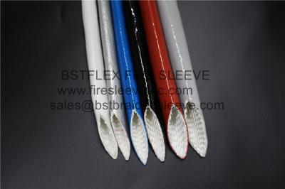 China Fire-Retardant Silicone Fiberglass Hose Sleeve for sale