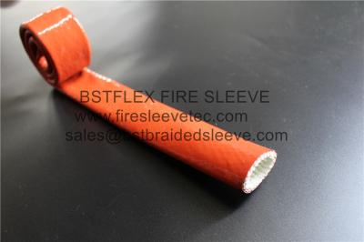 China High Temperature Fiberglass Heavy Duty Silicone Coating fire sleeve for sale