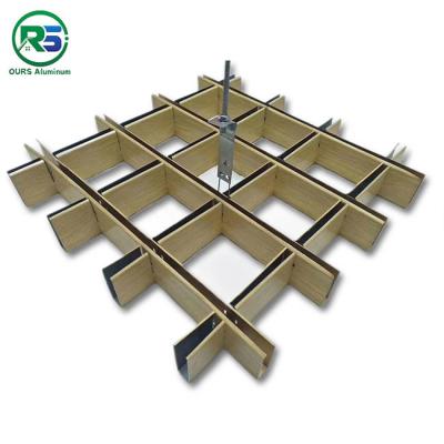 China Aluminium Opgeschort Metaalplafond 0.65mm de Vierkante Correcte Absorptie van de Traliewerkbuis Te koop