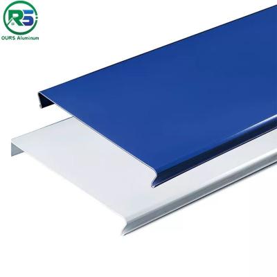 Cina Lo SGS ha verificato il soffitto di alluminio antivento della striscia ha smussato il pannello per soffitti sospeso lineare di alluminio del bordo in vendita
