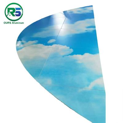 China Fireproof Corrugated Aluminum Wall Panels Architectural Metal Ceiling Tiles Suspended 200mm for sale