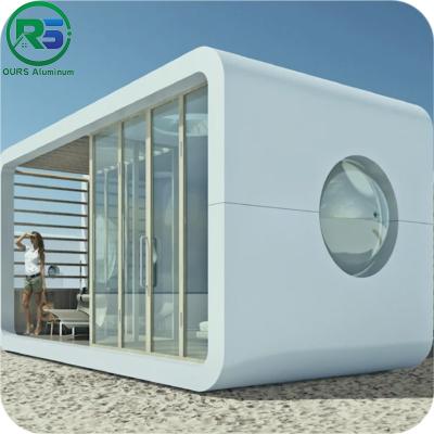 China Customize Alcoa Aluminum House With Panoramic Wall Curtain Glass for sale