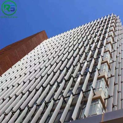 Fireproof Corrugated Aluminum Wall Panels And Aluminum Alloy Curtain Wall Thickness 20MM