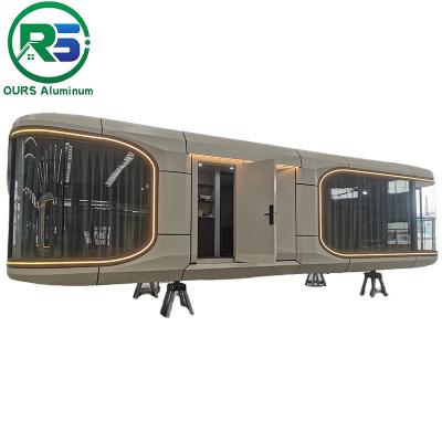China 2023 Custom-made Modern Design Aluminum alloy Capsule Tiny House For living Prefab Houses Capsule Cabin Apple Cabin for sale