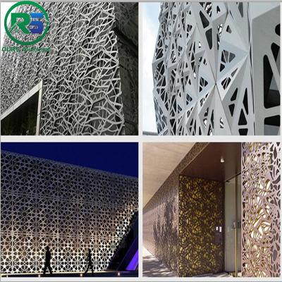 Cina Commercial Aluminum Art Deco Wall Panels Perforated Metal Cladding Facade in vendita