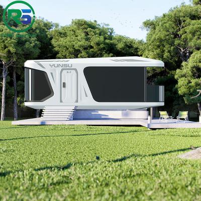 Cina 2023 Custom-made Modern Design Aluminum alloy Capsule Tiny House For living Prefab Houses Capsule Cabin Apple Cabin in vendita