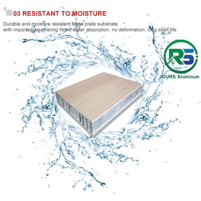 Cina 10 mm pannello di alumini di nido di miele di legno grano di riempimento acustico pannello di legno 4x8 in vendita