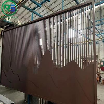 Cina External Commercial Aluminum Art Deco Metal Panels Screen Blue Sky Metal Wall Tiles in vendita